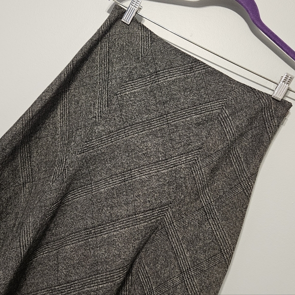 Dalia Collection | Skirts | Dalia Collection Charcoal Plaid Aline Skirt ...